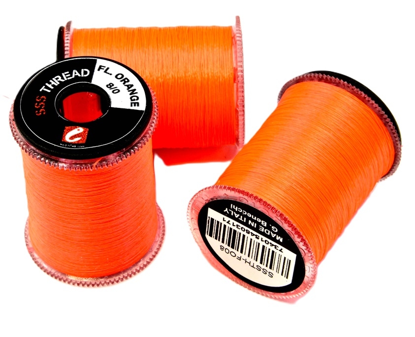 Frödinflies SSS Tying Thread Fl. Orange | Salar Sportsfiske