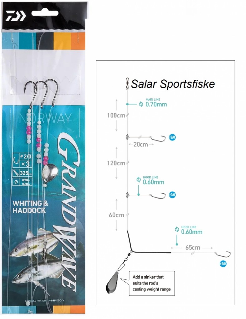 Daiwa Norway Rig # 2/0 Hvitting | Salar Sportsfiske