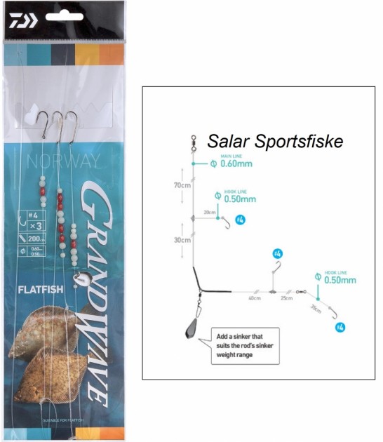 Daiwa Norway Rig # 4 Flatfisk | Salar Sportsfiske